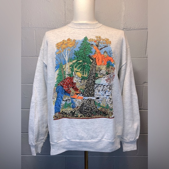 Jerzees | Shirts | Vintage 9s Jerzees Crewneck Sweatshirt Gray Comedic ...